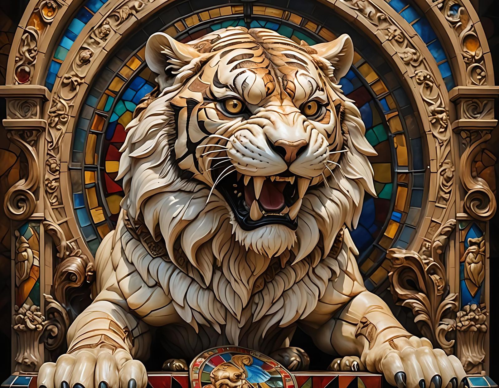 The Ivory Tiger - AI Generated Artwork - NightCafe Creator