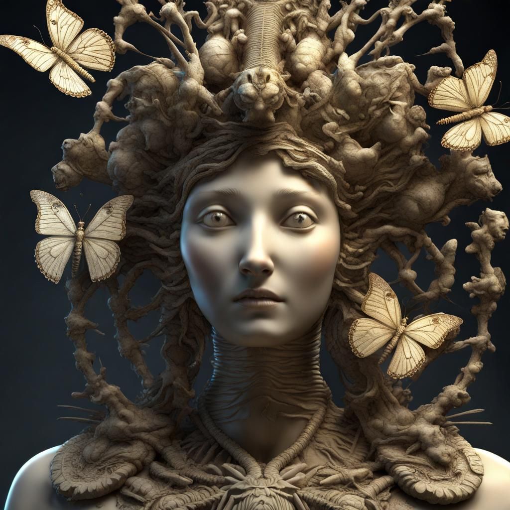 Ancient Goddess of the butterflies, frightening, human sacrifice ...