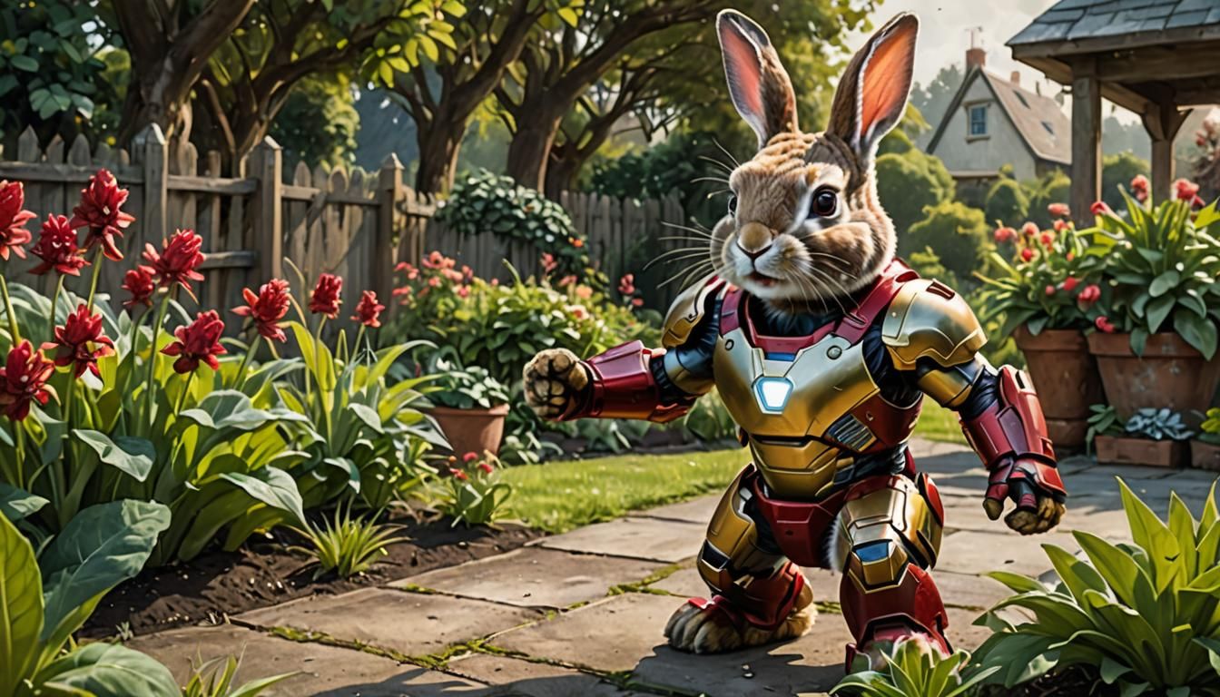 I am... Iron Rabbit - AI Generated Artwork - NightCafe Creator