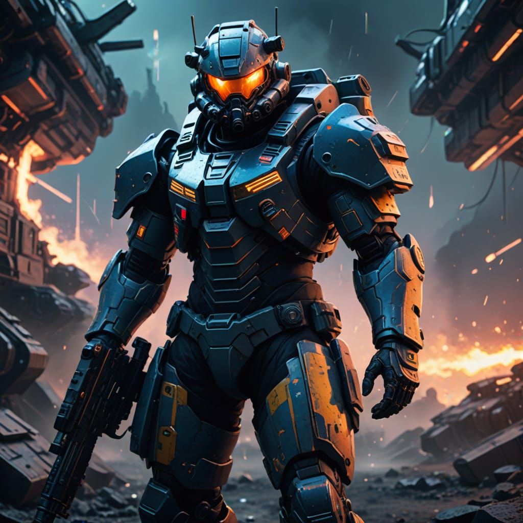 Helldivers 2, helldiver, - Heroic Helldiver in Power Armor ...