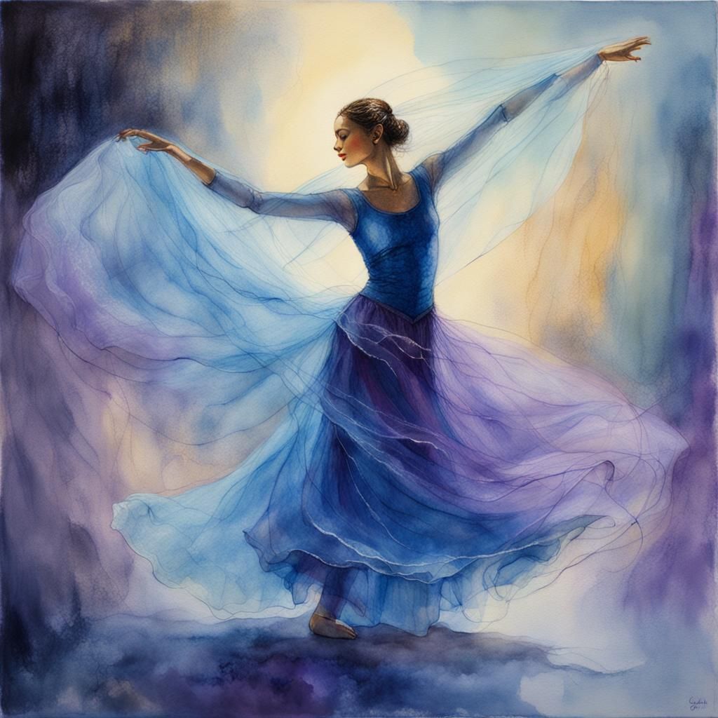 A stage dance with tulle - AI Generated Artwork - NightCafe Creator