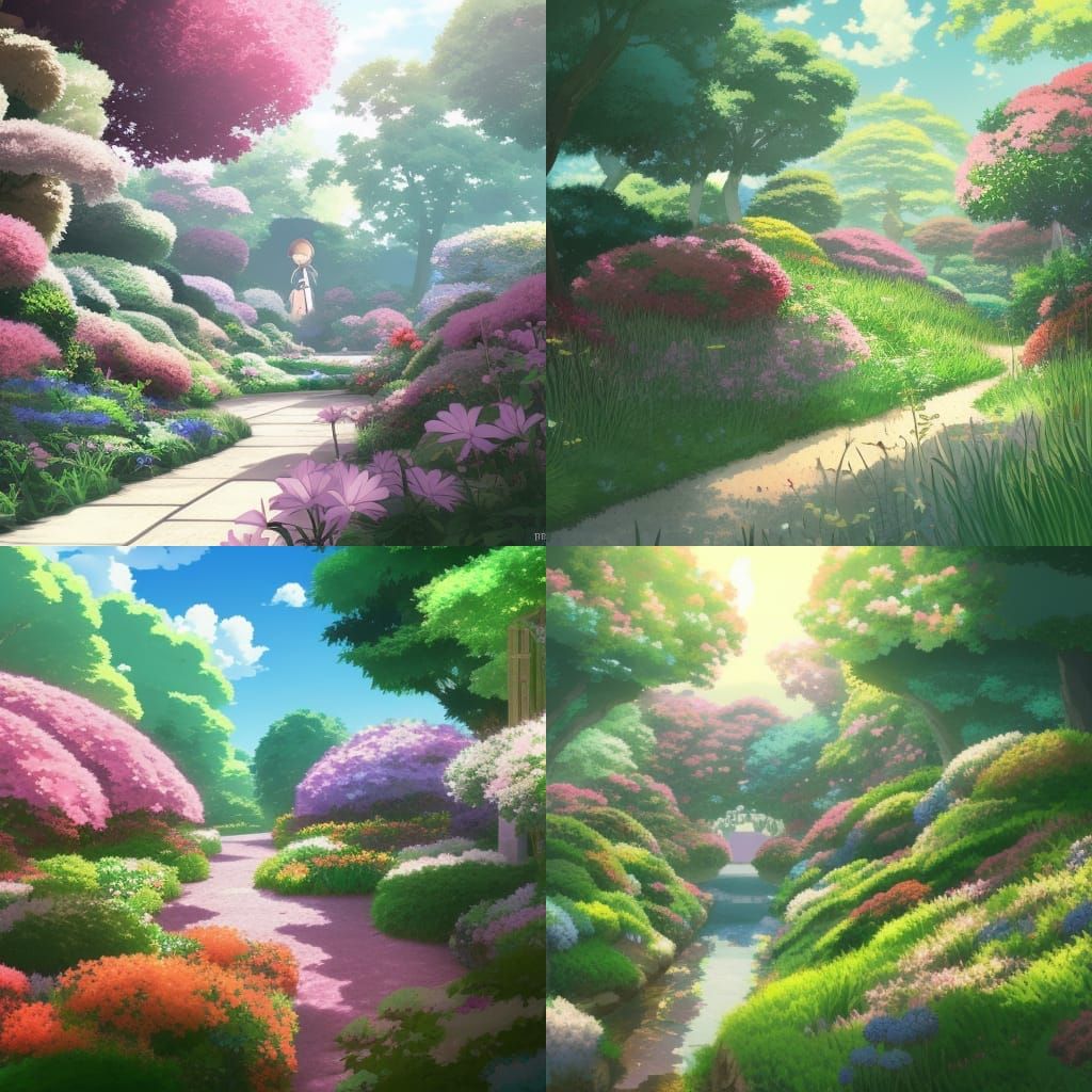 Secret flower garden - AI Generated Artwork - NightCafe Creator