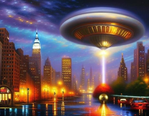 Alien Invasion - AI Generated Artwork - NightCafe Creator