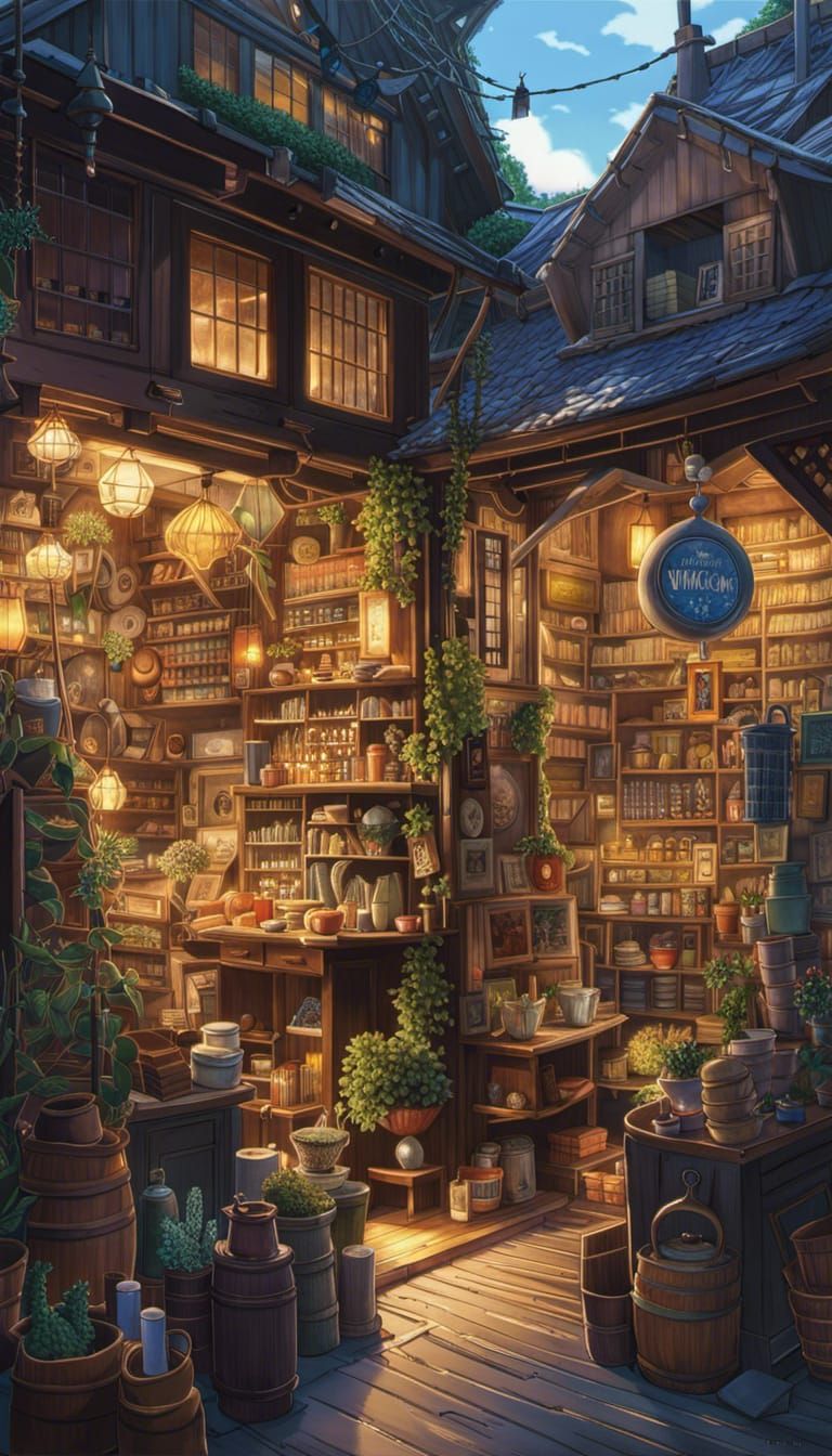 Trinket shop - AI Generated Artwork - NightCafe Creator