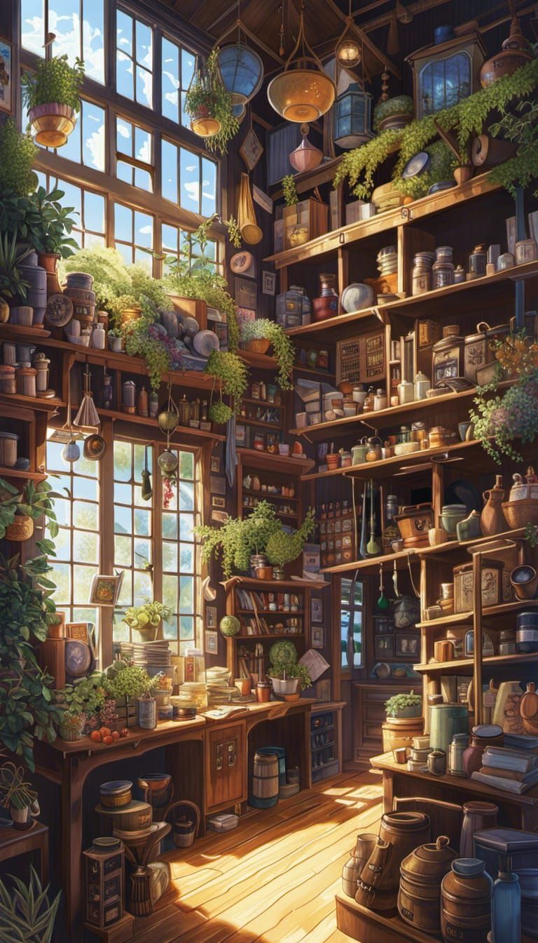 Trinket shop - AI Generated Artwork - NightCafe Creator