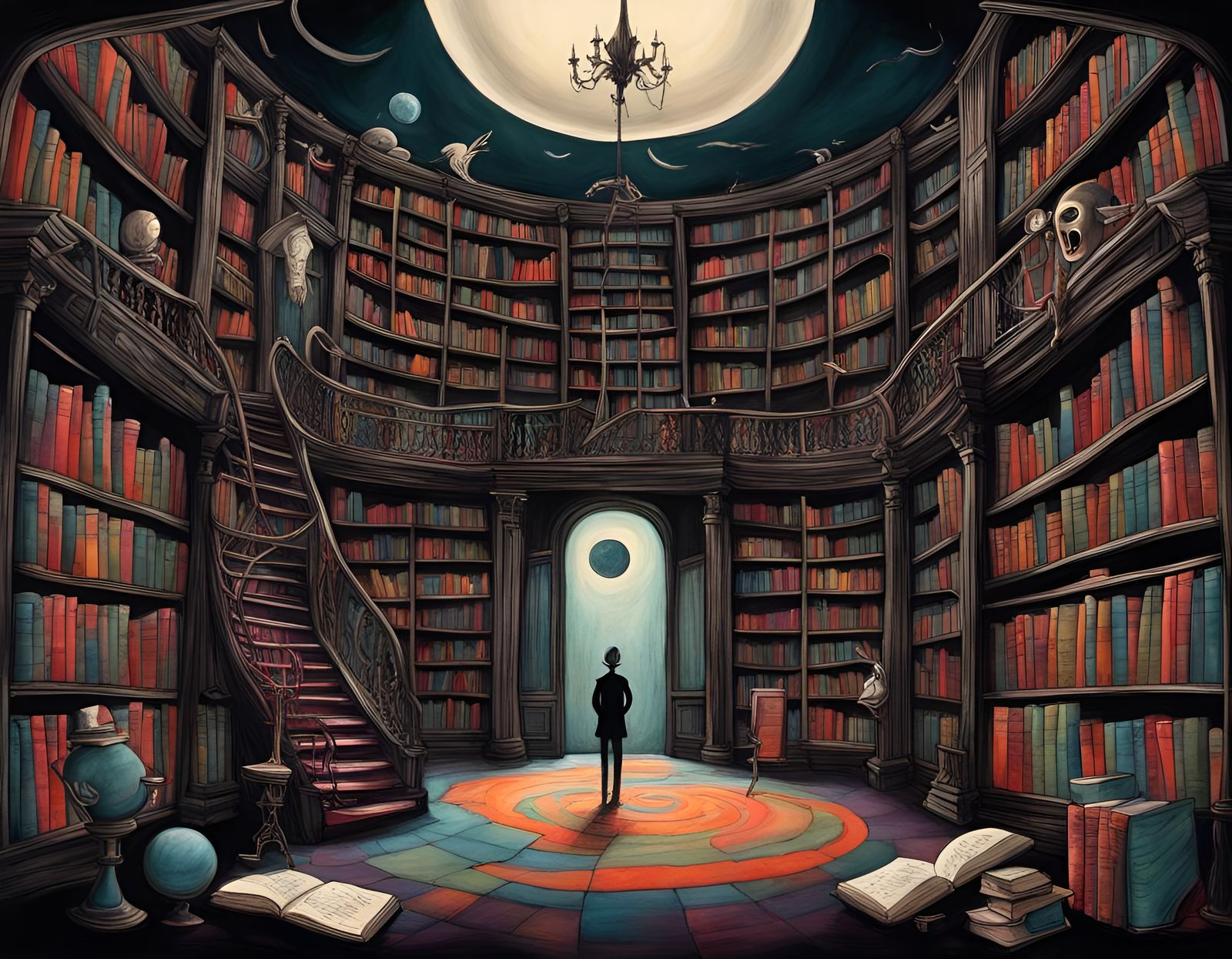 Wicked Librarian (2) - AI Generated Artwork - NightCafe Creator