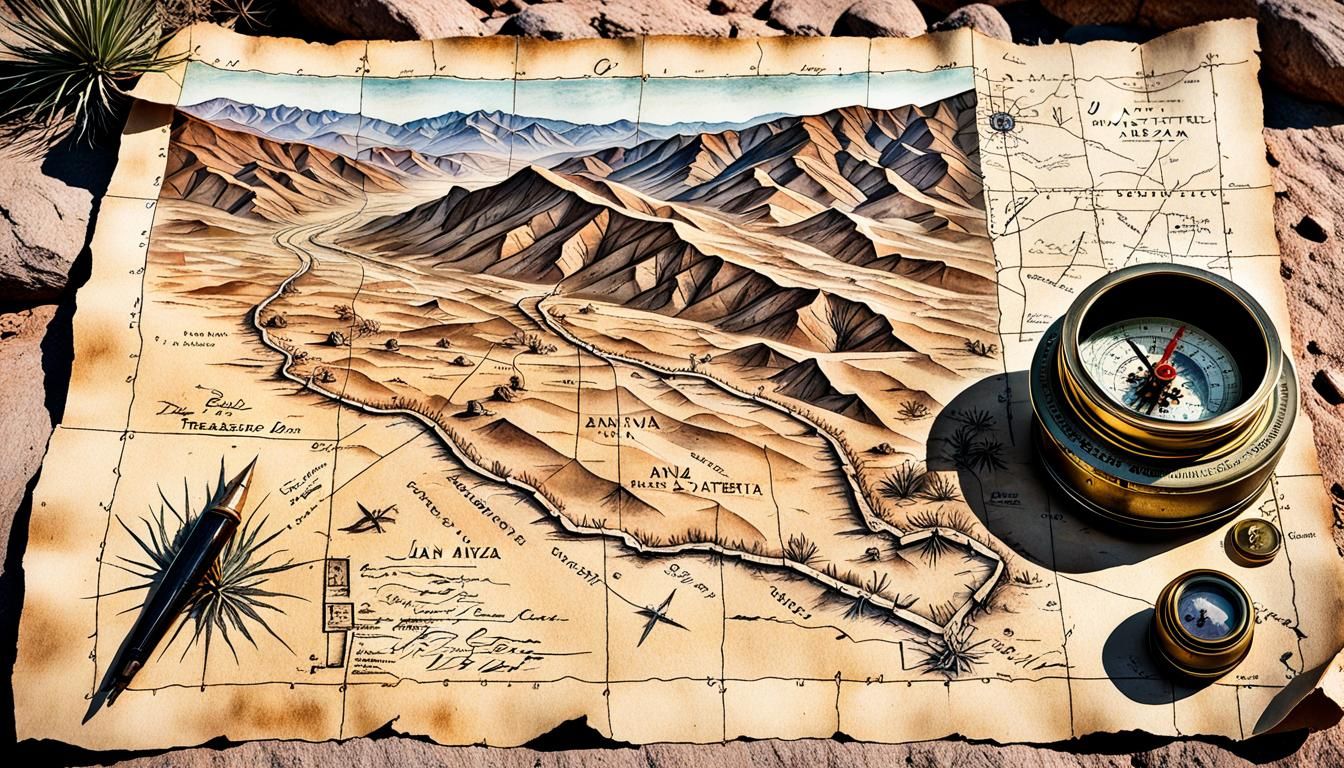 An old western map of the high desert - AI Generated Artwork ...