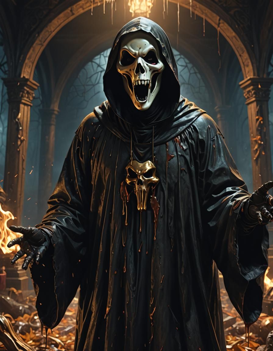 Scream movie Ghostface Fail! - AI Generated Artwork - NightCafe Creator