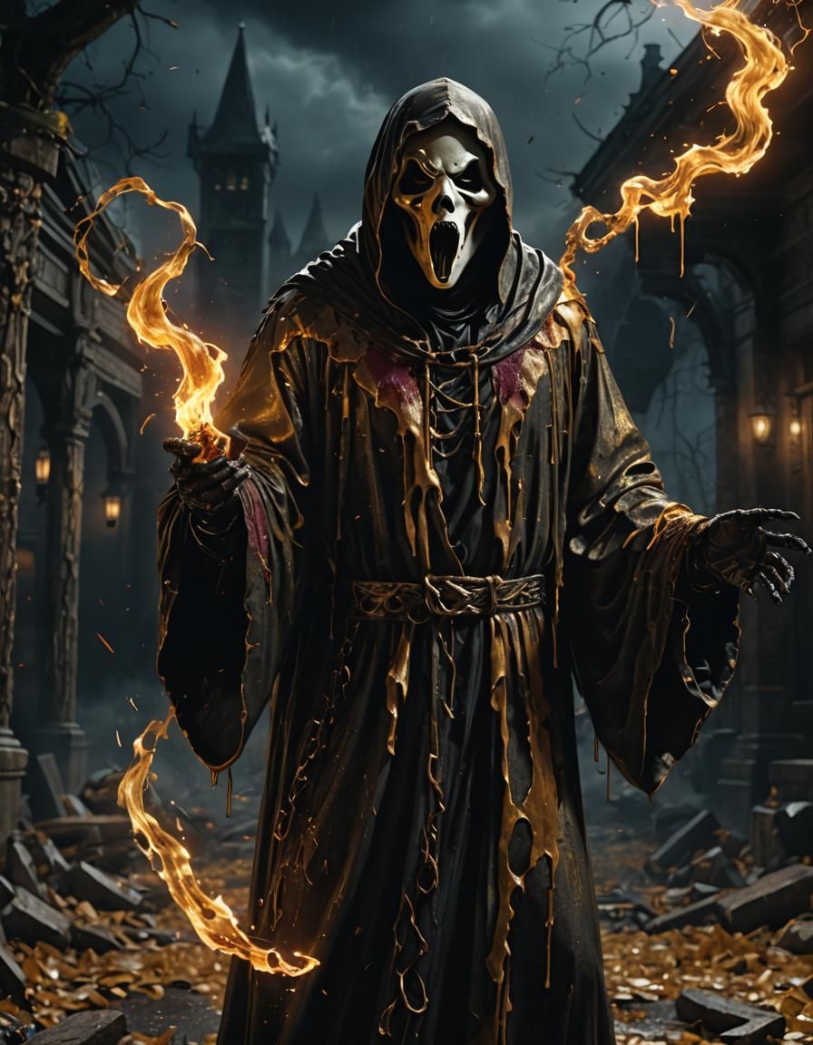 Scream movie Ghostface Fail! - AI Generated Artwork - NightCafe Creator