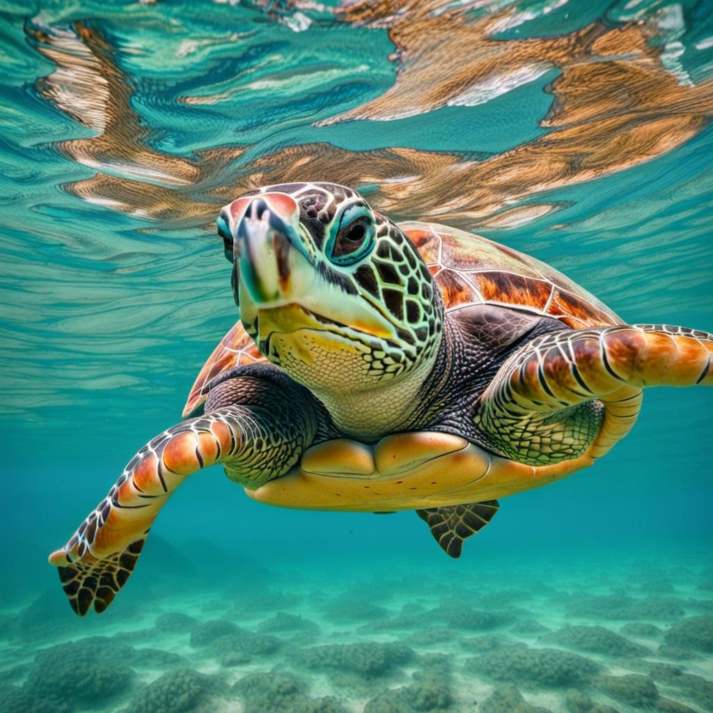 Sea Turtle - AI Generated Artwork - NightCafe Creator