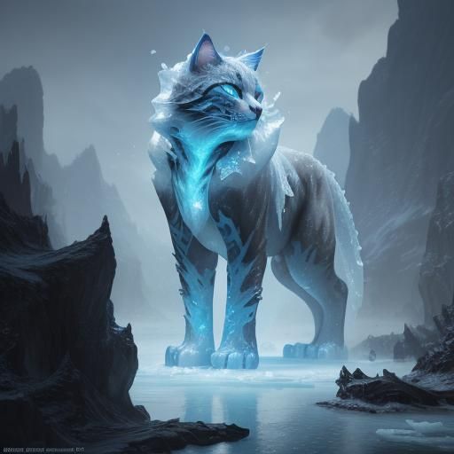 ice cat - AI Generated Artwork - NightCafe Creator