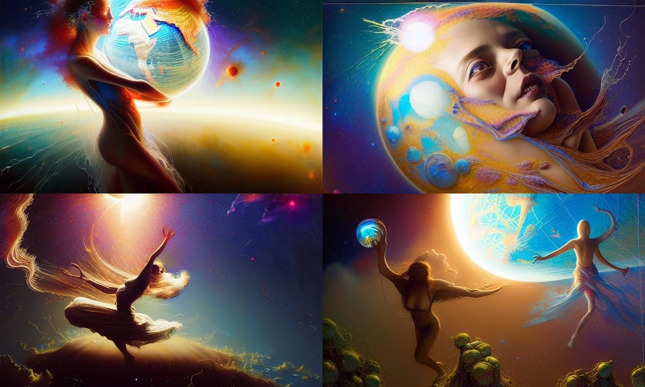 The earth entering in the 5th dimension, galactic, delicate detailed ...