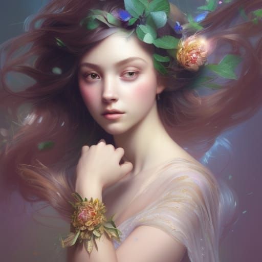 A flower princess - AI Generated Artwork - NightCafe Creator