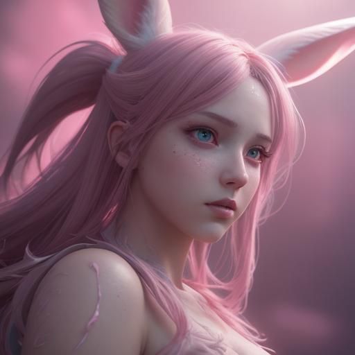Pink Bunny - AI Generated Artwork - NightCafe Creator