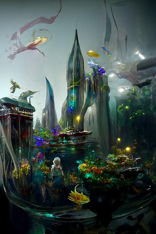 Fantasy luminous water world aquarium by Alayna Danner Dang My Linh ...