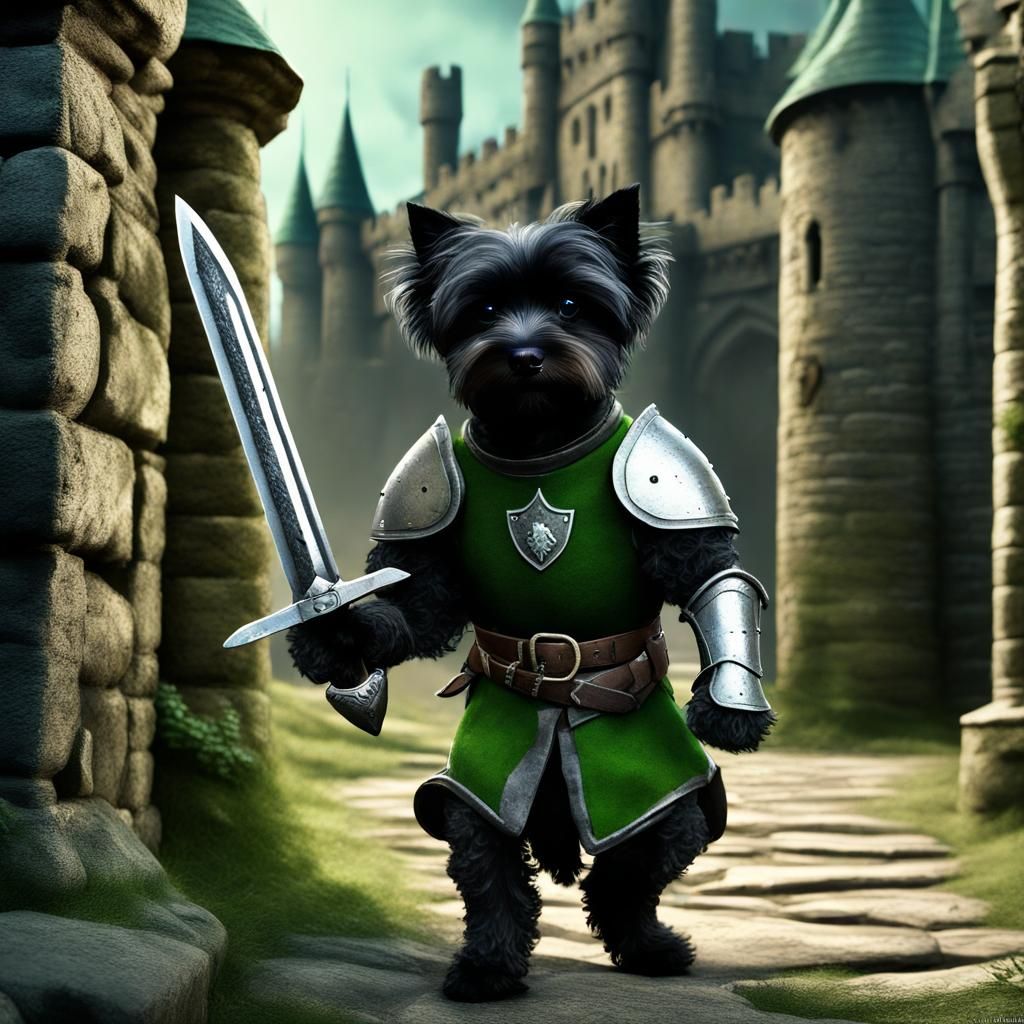 Yorkipoo knight - AI Generated Artwork - NightCafe Creator