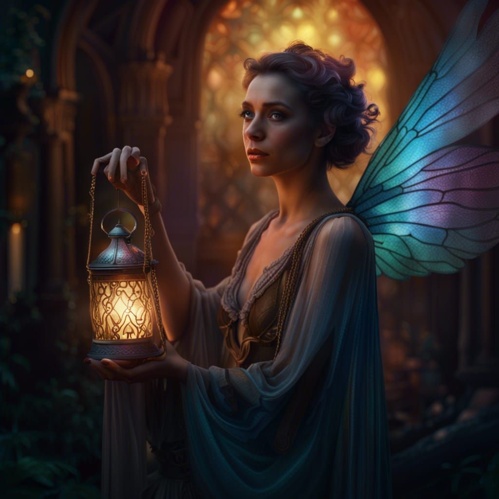 A Fae and her Lantern - AI Generated Artwork - NightCafe Creator