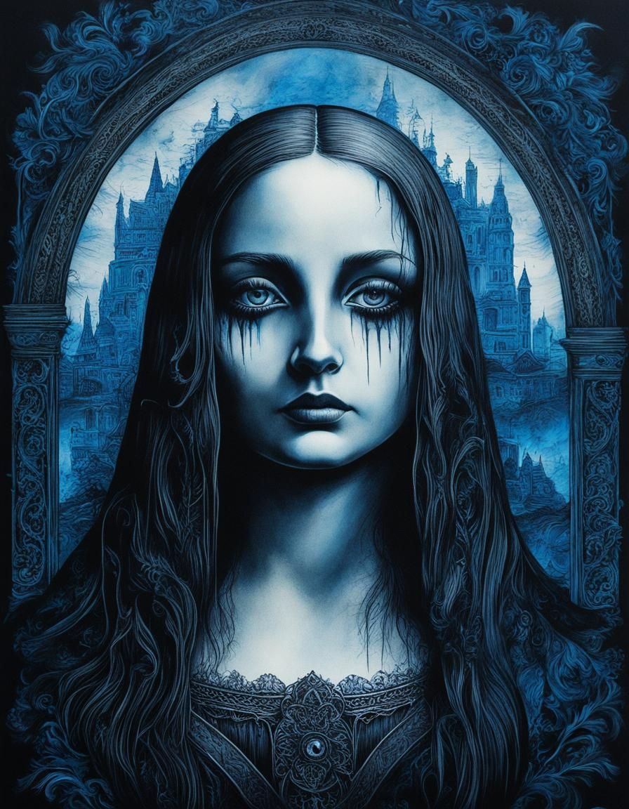 Gothic style Mona-Lisa - AI Generated Artwork - NightCafe Creator