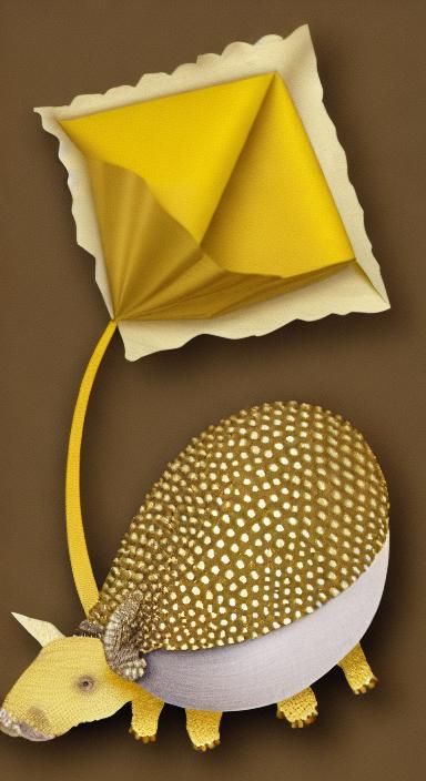 Cute Armadillo with a Flower - AI Generated Artwork - NightCafe Creator