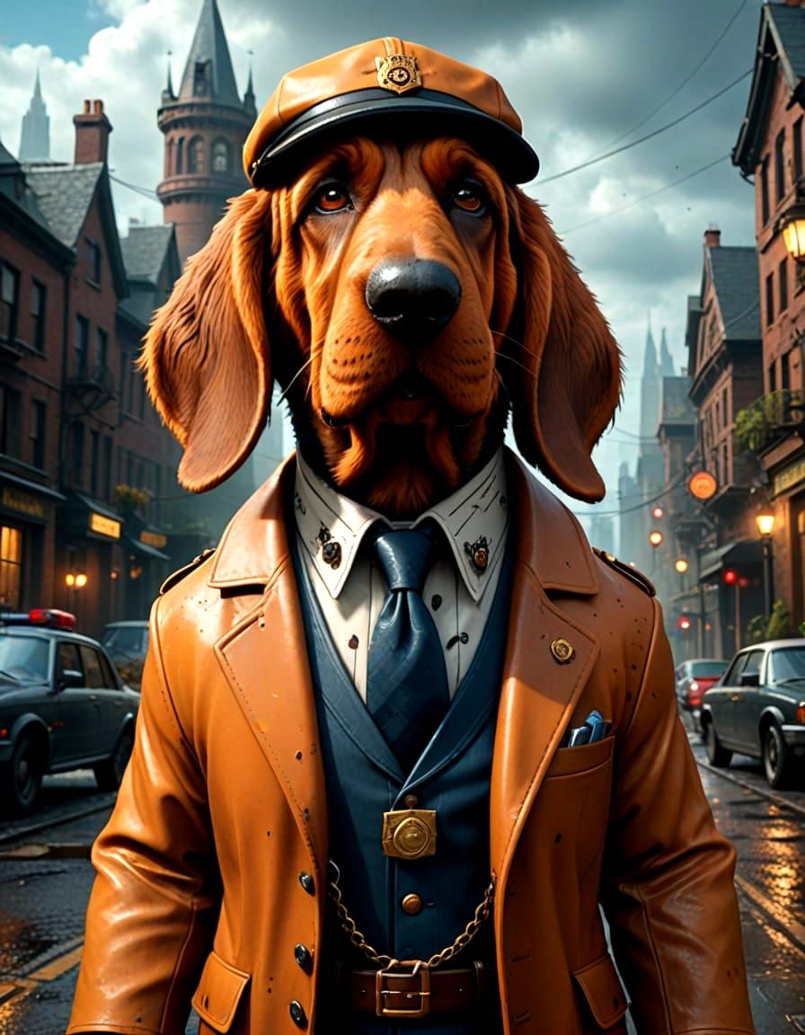 Scruff McGruff, detective crime solving Basset hound dog, detailed ...
