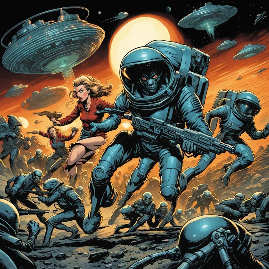 Alien Invasion - AI Generated Artwork - NightCafe Creator