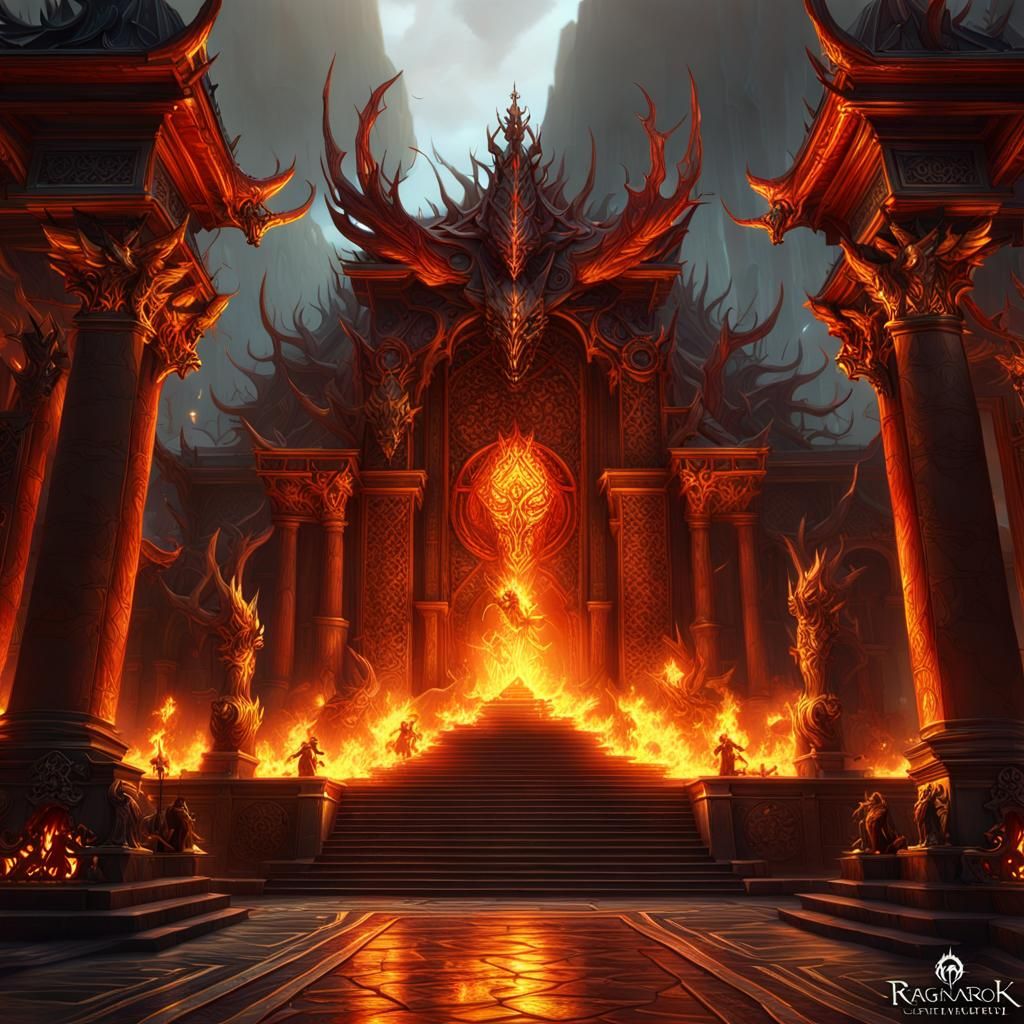 Ragnarok of flames - AI Generated Artwork - NightCafe Creator