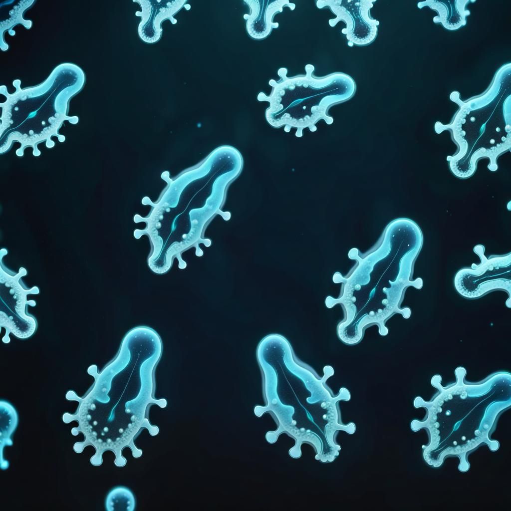 (Human-shaped amoebas:1.3) dance on a smooth, flat surface ...