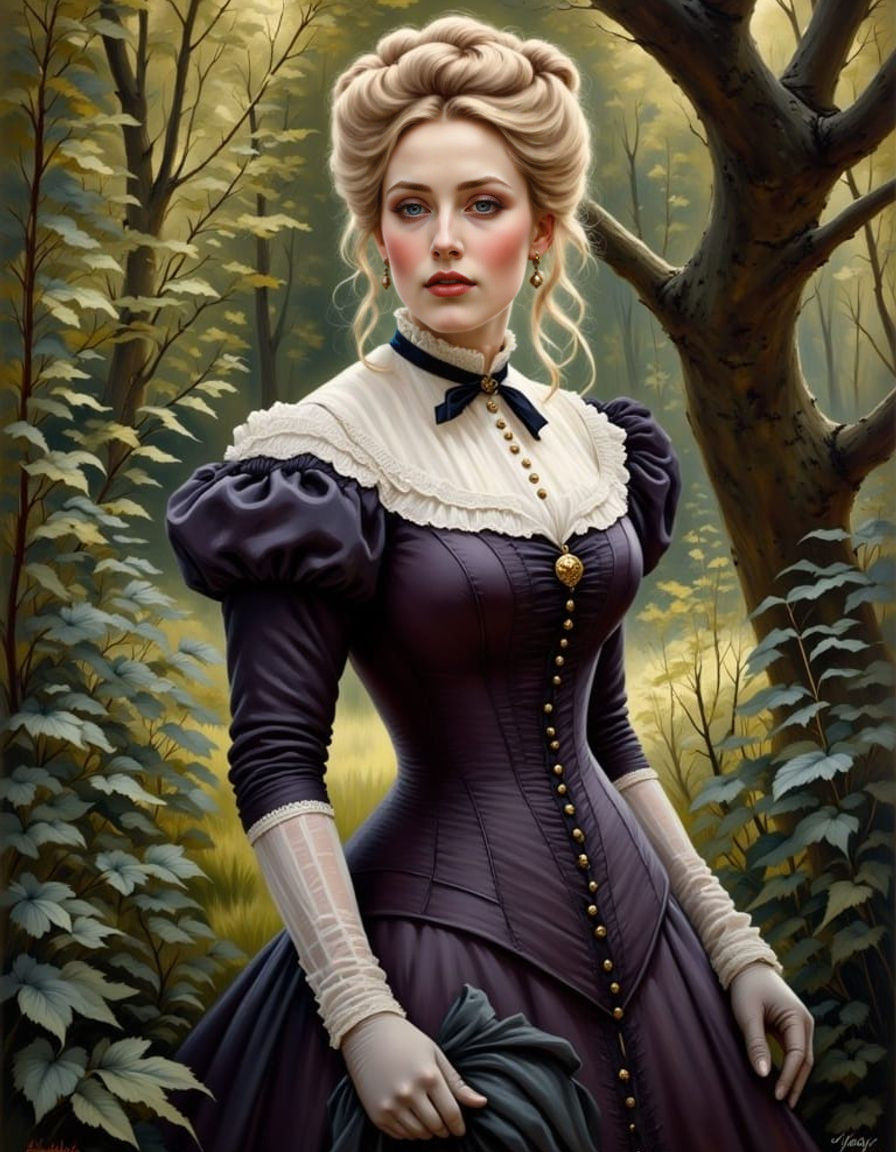 Victorian Lady - Ethereal Victorian Beauty in Jewel Tones