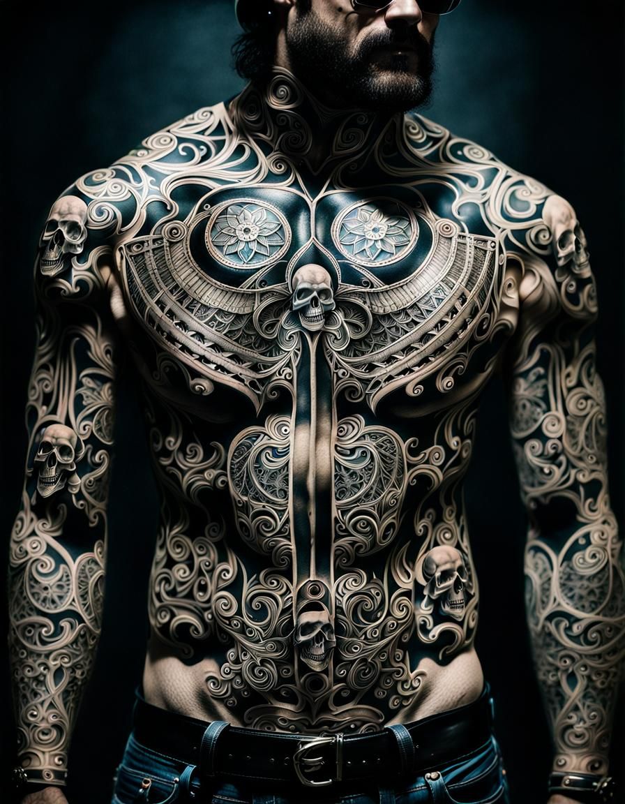 Tattoos series 3D Wn2 - AI Generated Artwork - NightCafe Creator
