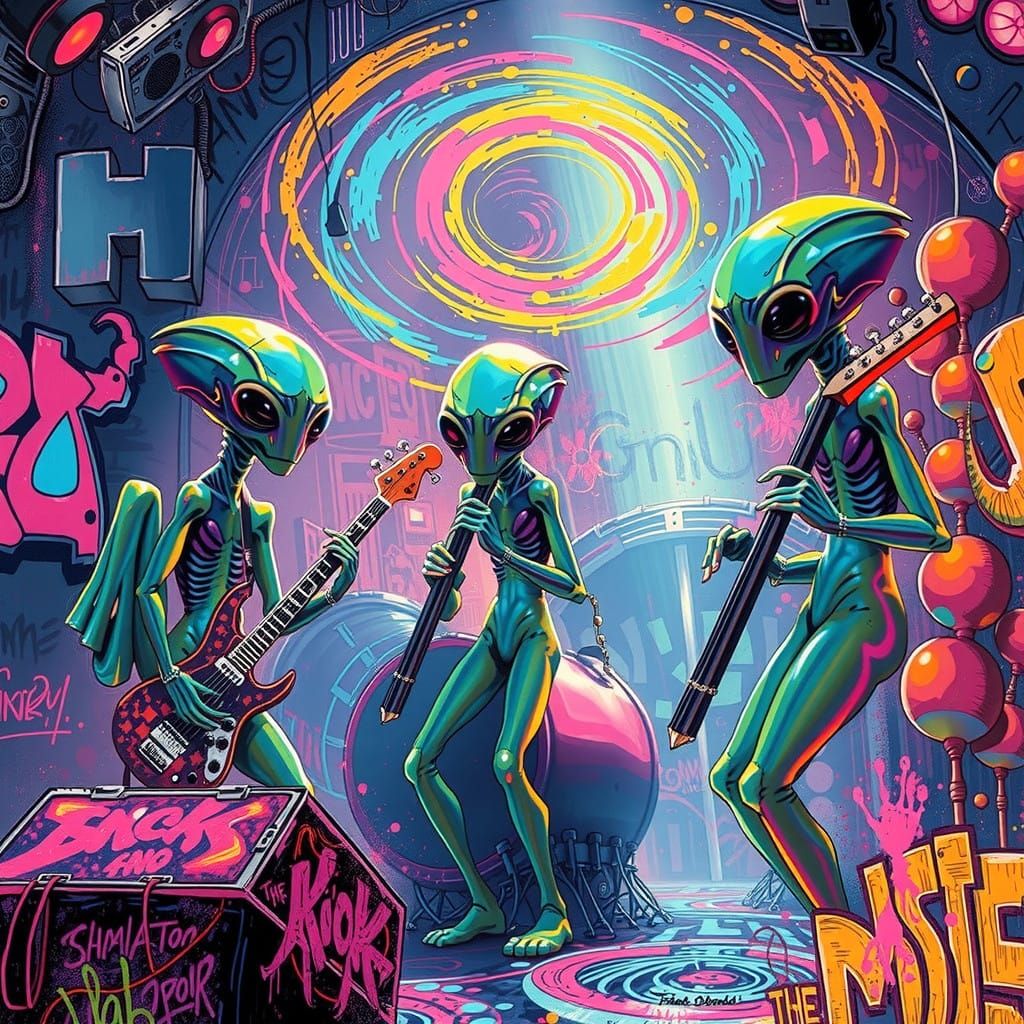 The Saturday Alien Orchestra - Vibrant Alien Musicians in Fu...