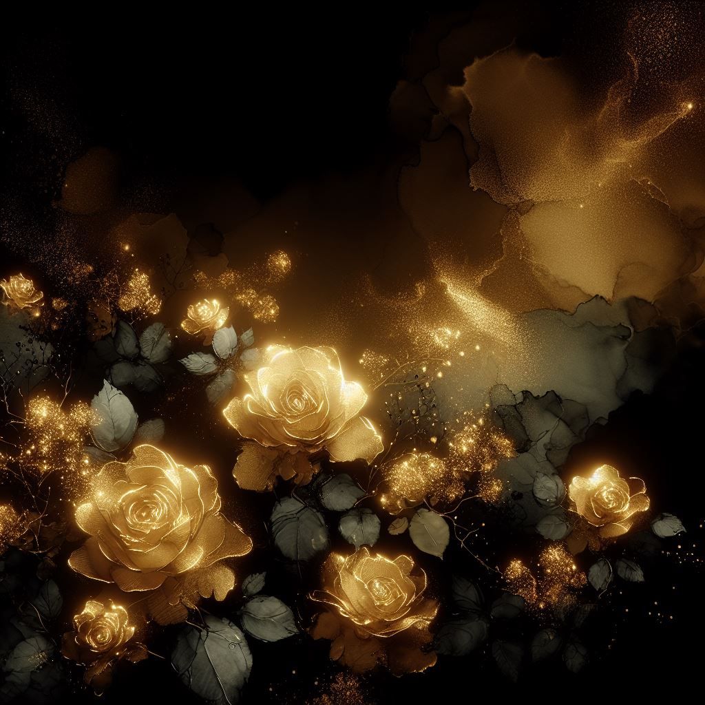 Gilded Roses - AI Generated Artwork - NightCafe Creator