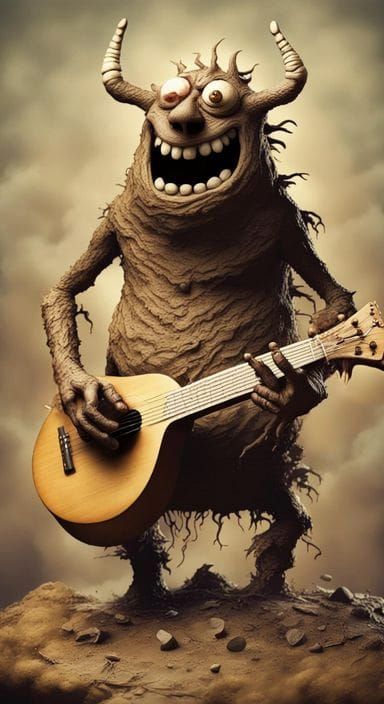 mud monster bard sings a ballad - AI Generated Artwork - NightCafe Creator