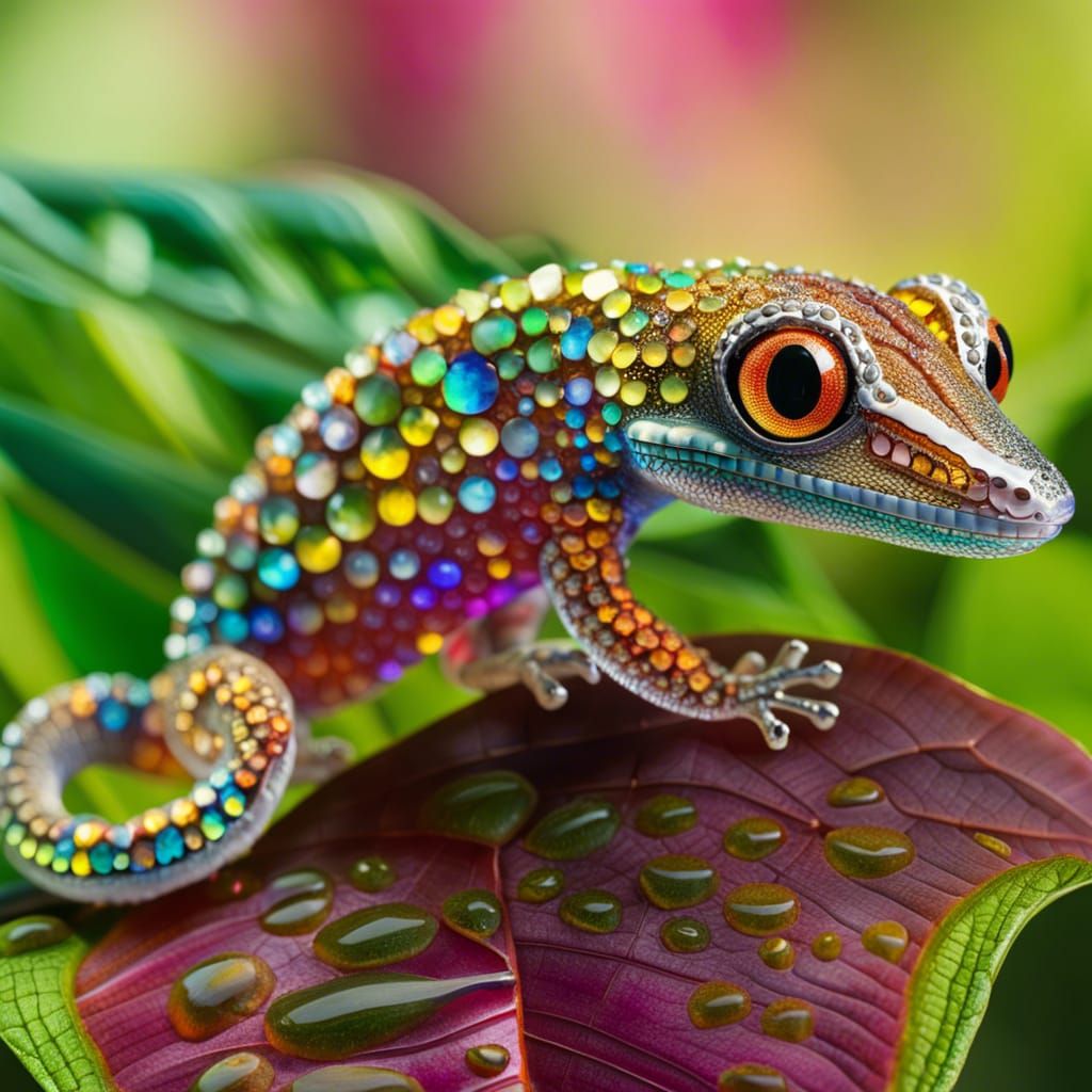 Crystal gecko - AI Generated Artwork - NightCafe Creator