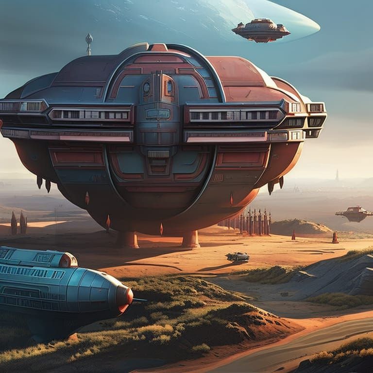 elaborate science fiction spaceship - AI Generated Artwork - NightCafe ...
