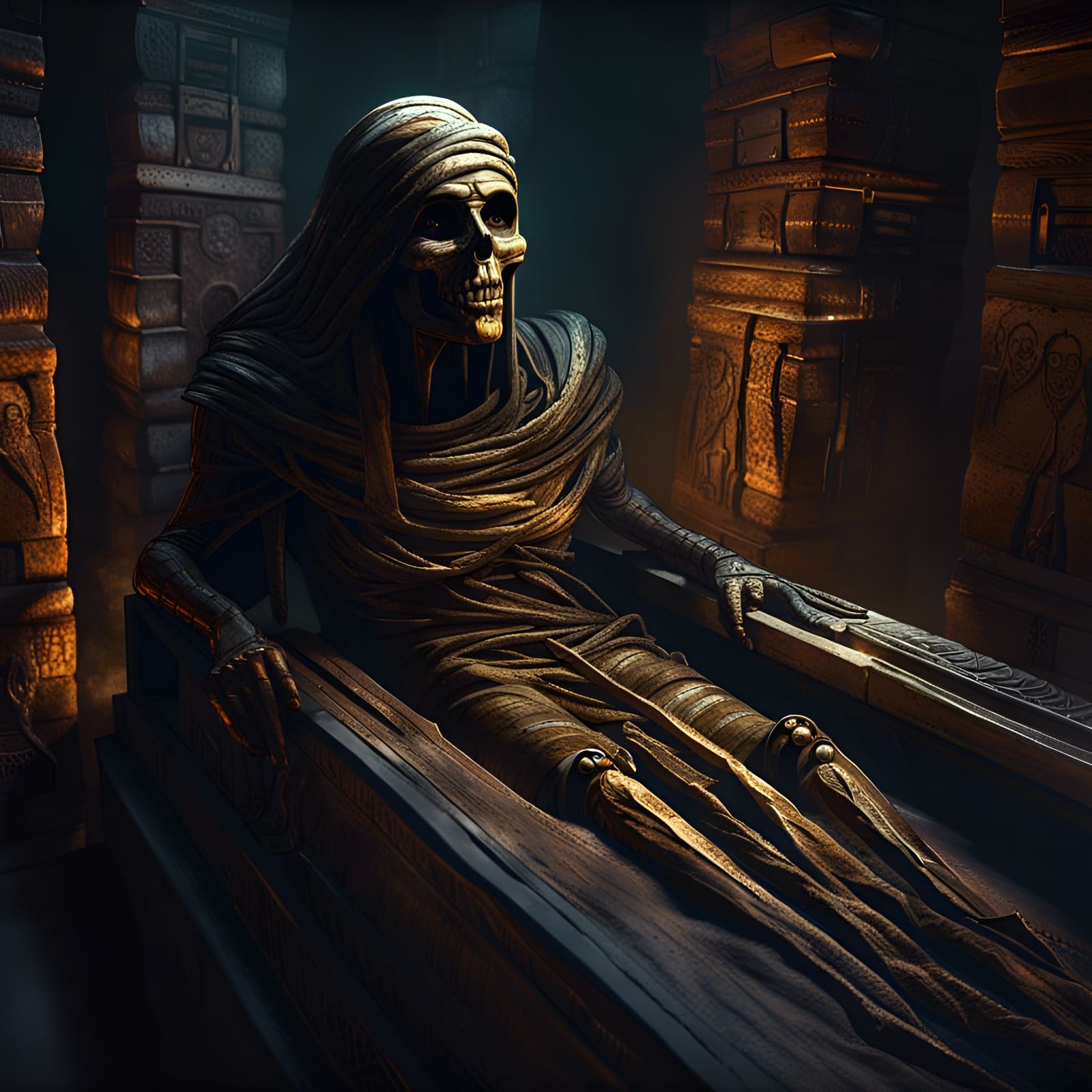 Reanimated Mummies - AI Generated Artwork - NightCafe Creator