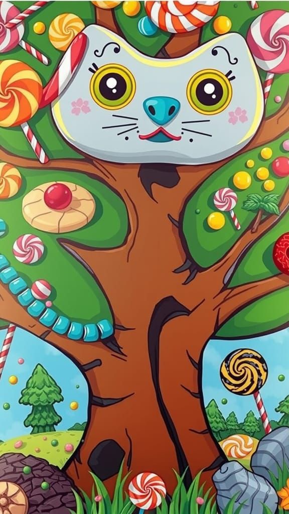 Surreal Candy Wonderland in Hyper-Realistic Digita... - AI Art