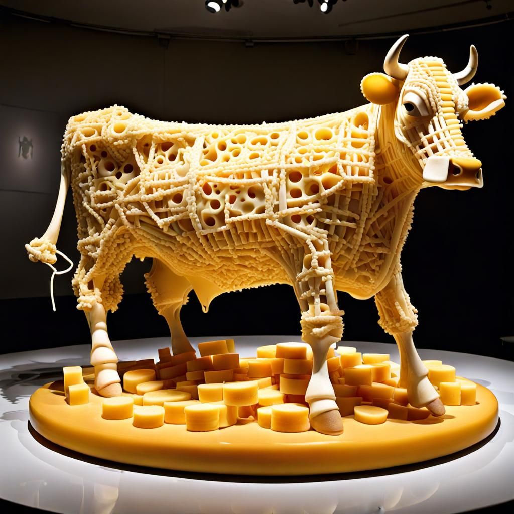 A cheese cow? You cheddar believe it! - AI Generated Artwork - NightCafe Creator