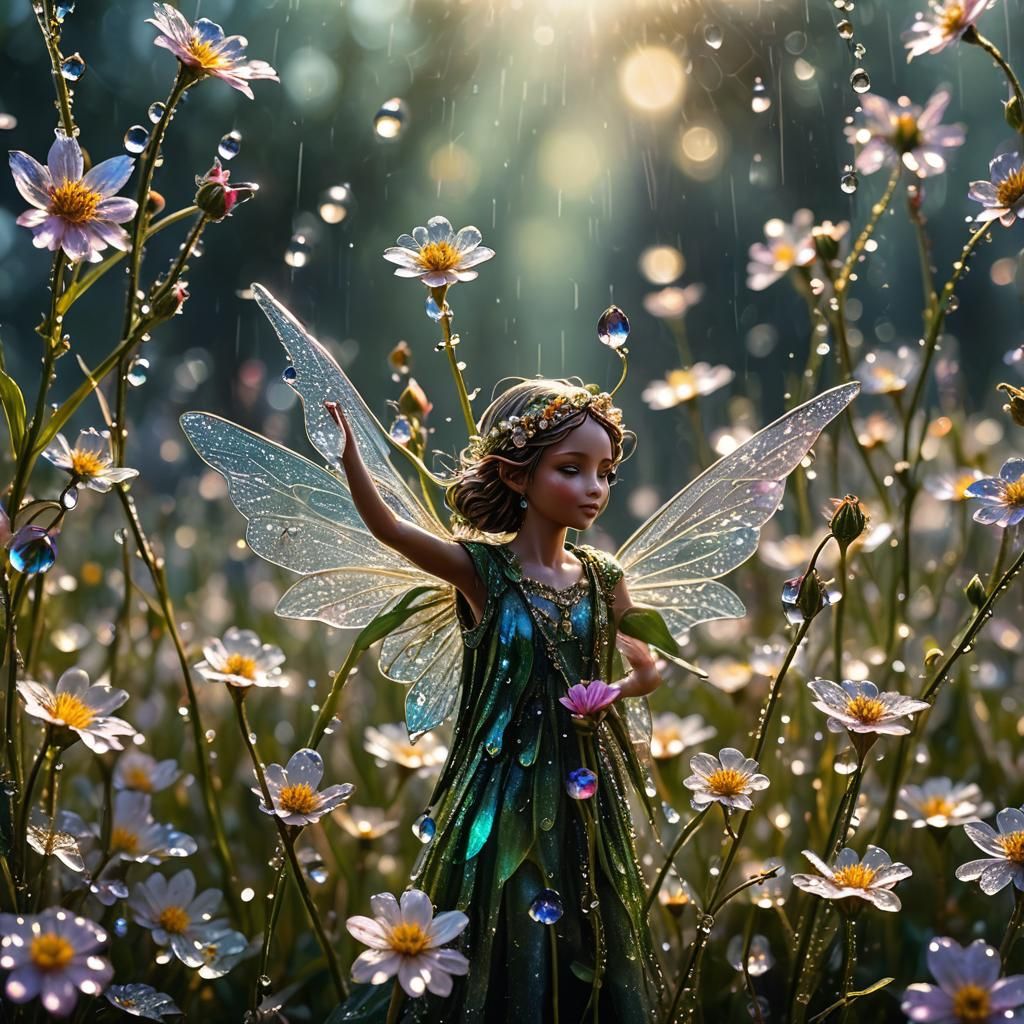 Dew Drop Fairy - AI Generated Artwork - NightCafe Creator