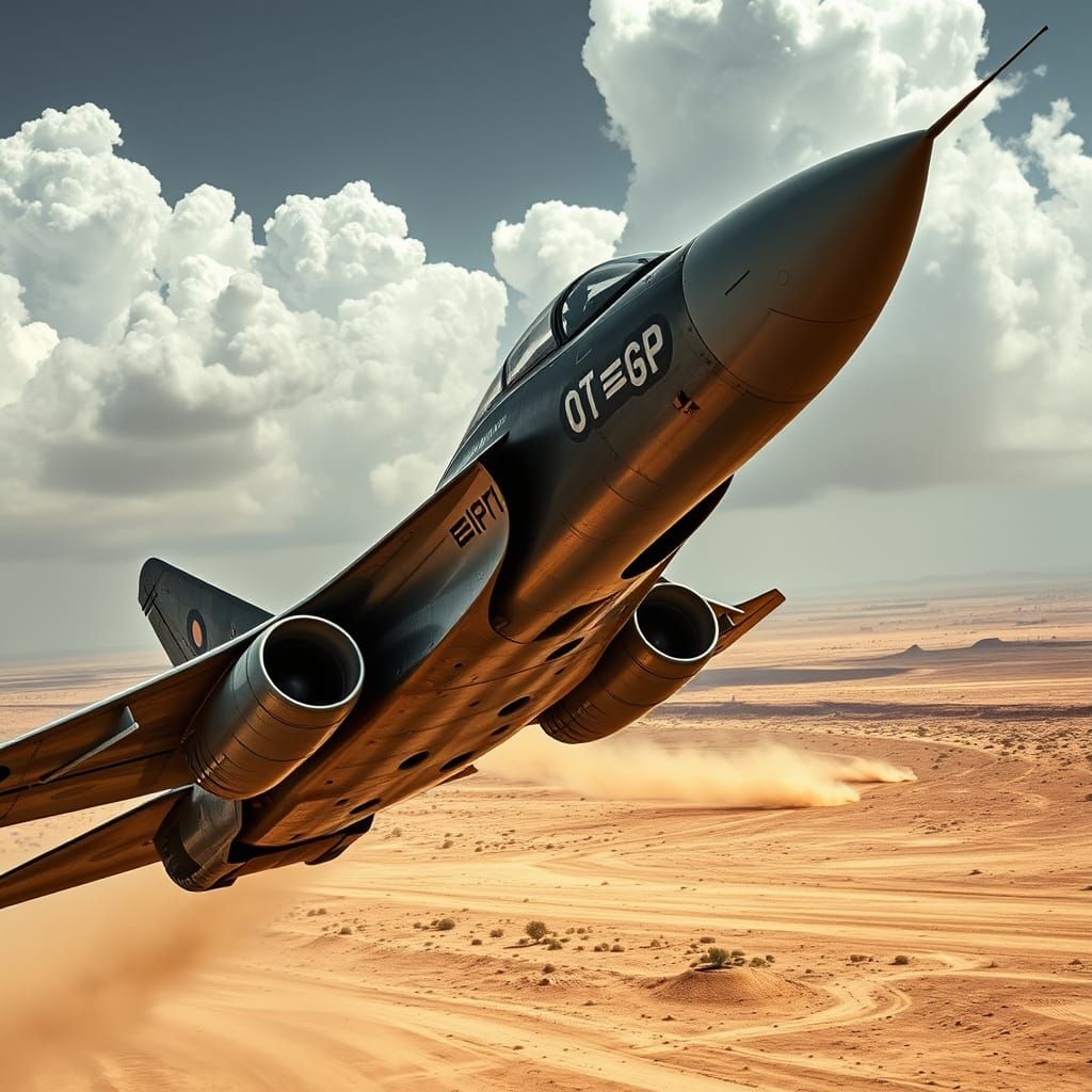 Indian Fighter Jet Takes Flight from Jodhpur Air B... - AI Art