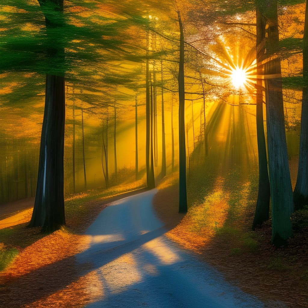 Sunrise path - AI Generated Artwork - NightCafe Creator