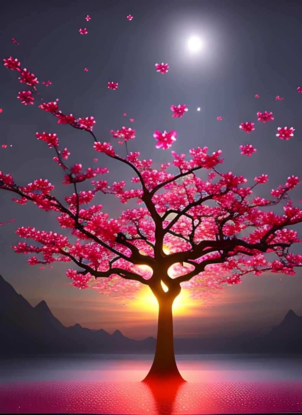 Cherry Blossom Tree - AI Generated Artwork - NightCafe Creator