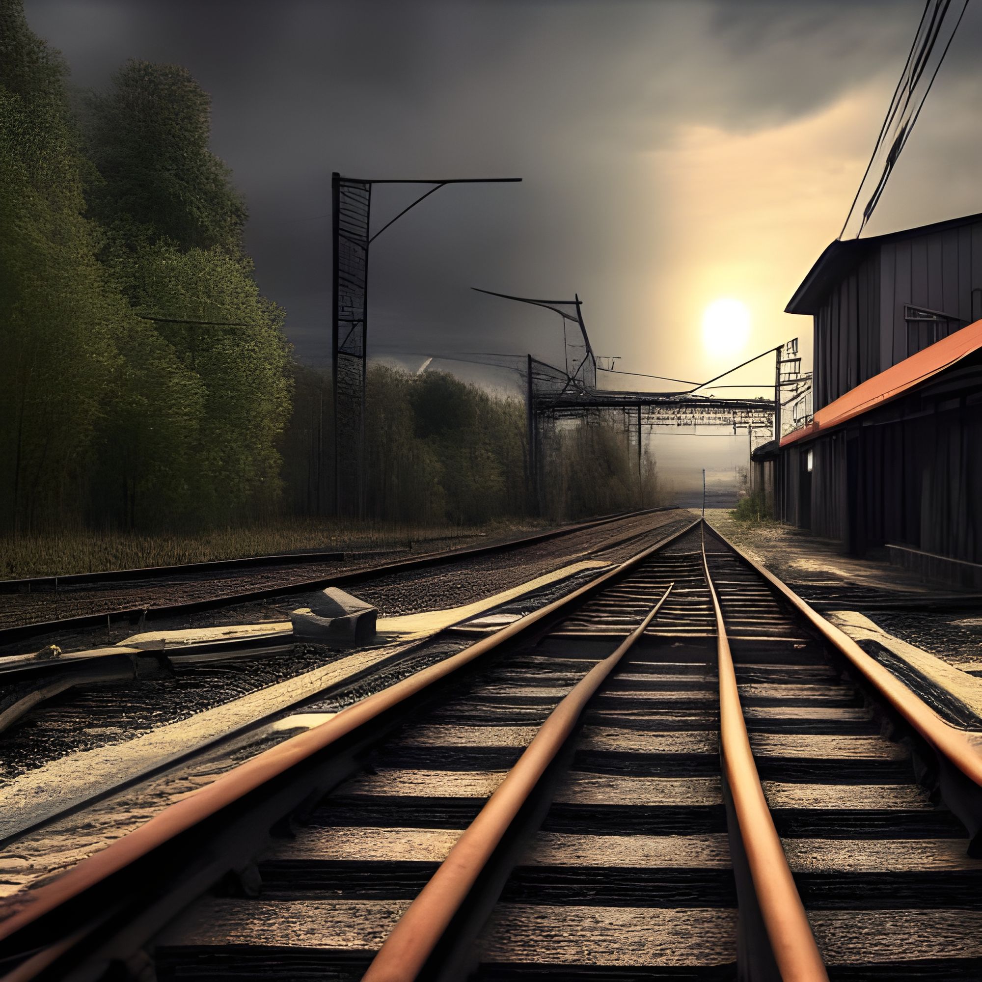 Apocalypse: Abandoned Railway : r/nightcafe