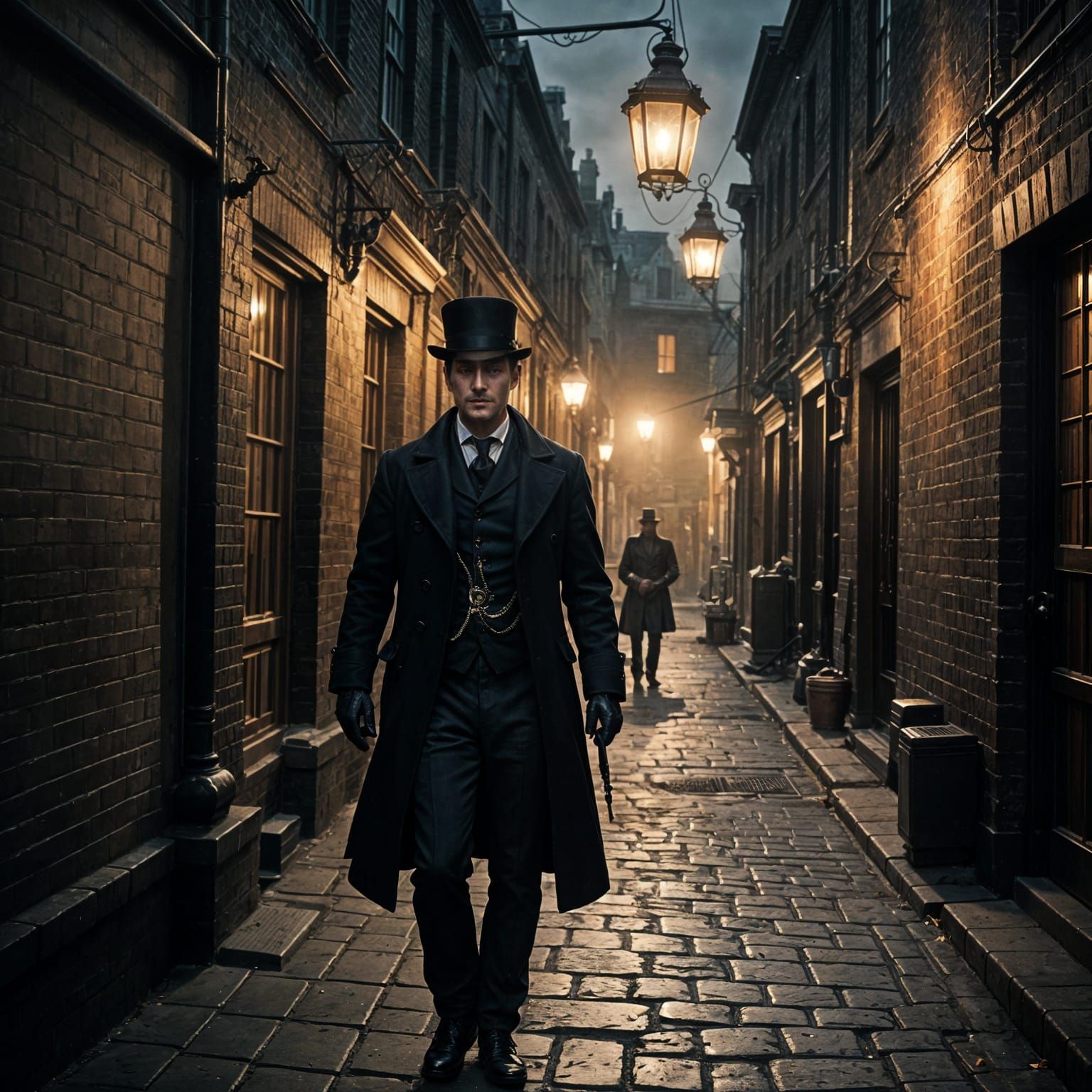 Steampunk Detective Investigates Crime Scene: Cine... - AI Art