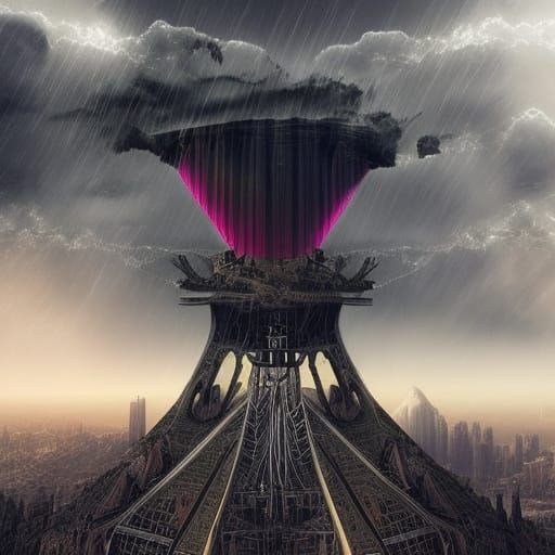 Evil prism descending from the skyband raining down destruction Epic ...