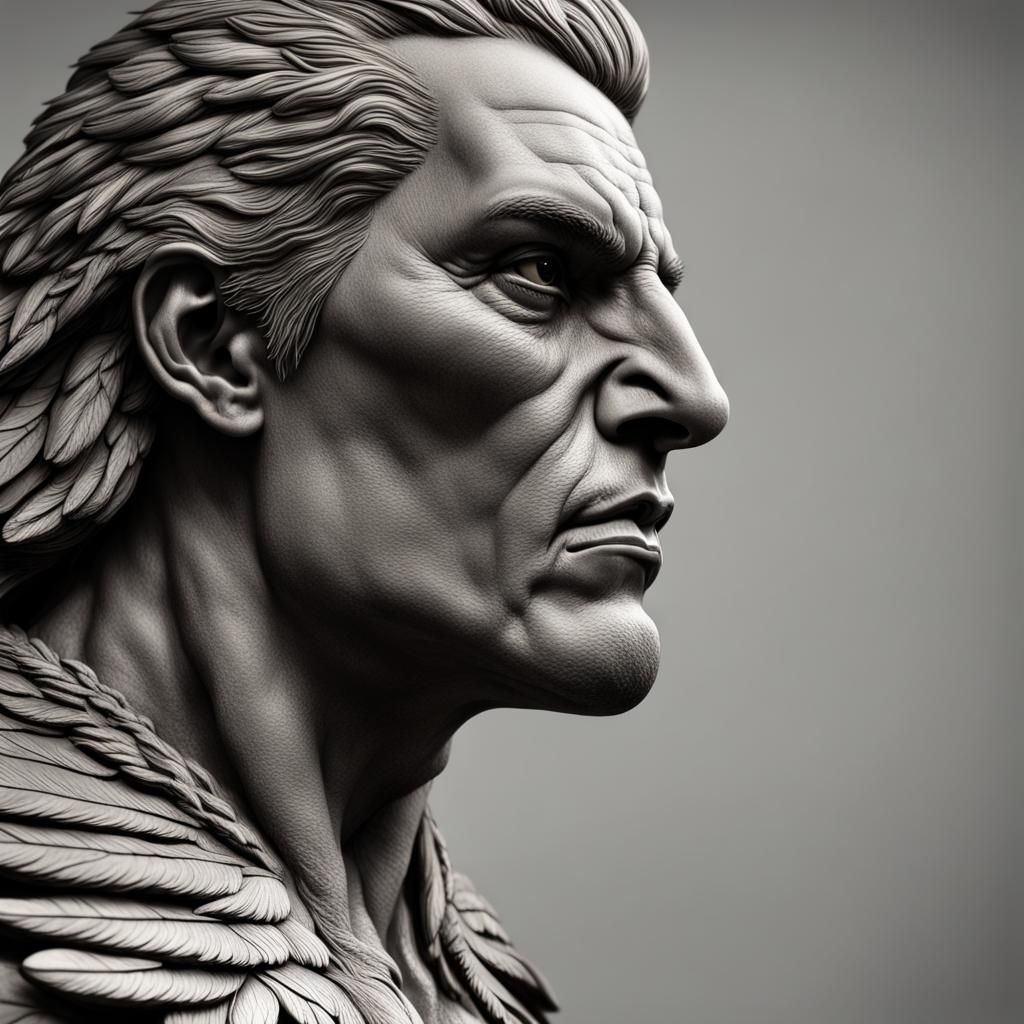 a highly detailed half man half eagle looking forward - AI Generated ...