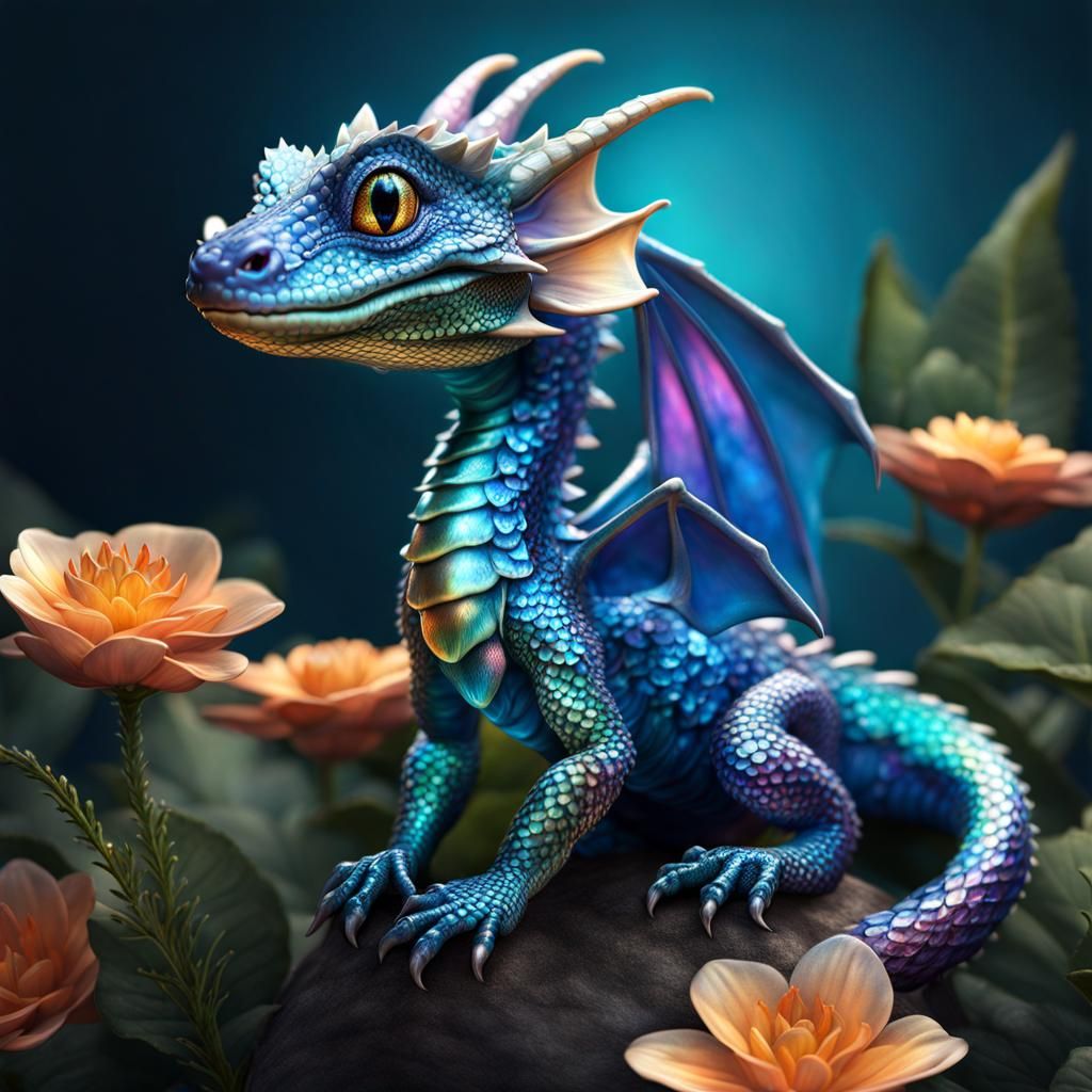 Iridescent dragon - AI Generated Artwork - NightCafe Creator