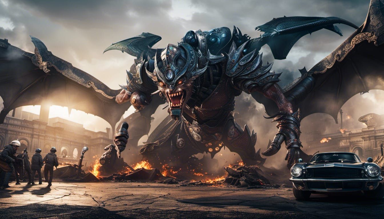 Enormous terrifying Terror demon - AI Generated Artwork - NightCafe Creator