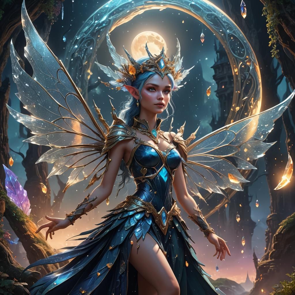Moon Pixie Queen - AI Generated Artwork - NightCafe Creator