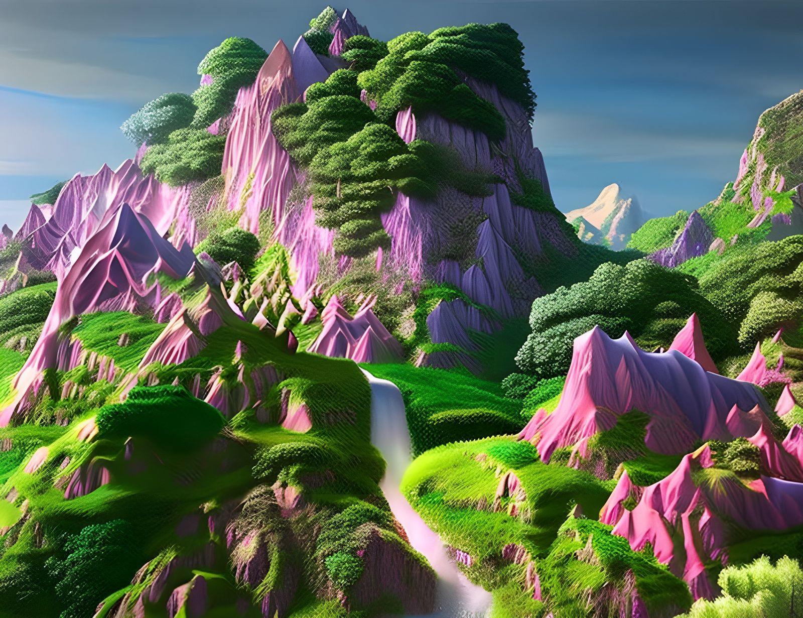 Alien Mountains 2 - AI Generated Artwork - NightCafe Creator