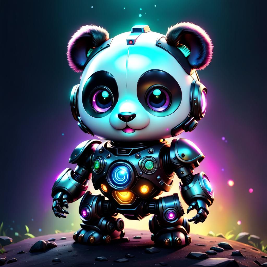'Panda-bot' 9/10 ~ OG by me - AI Generated Artwork - NightCafe Creator